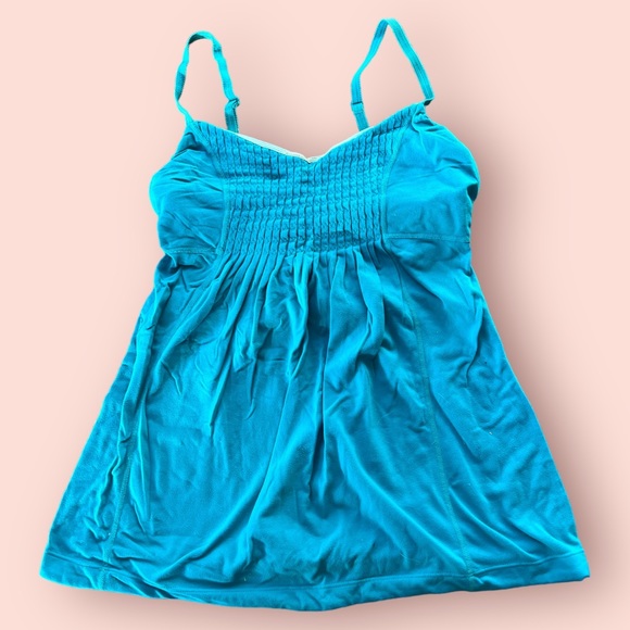 lululemon athletica | Tops | Y2klululemon Teal Blue Tank Top Baby Doll ...